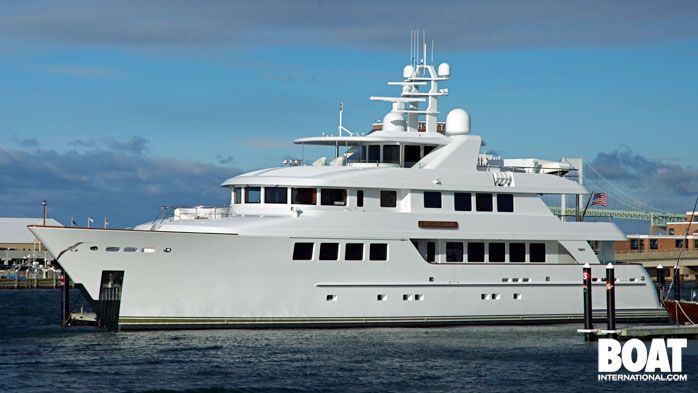 Discreet launch of superyacht Lady Gayle Marie at Burger Boat